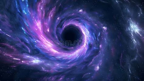 Swirling Vortex And Abstract Cosmic Time Warp With Dynamic Swirls Stock Illustration