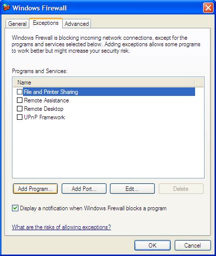 How To Configure Microsoft Windows Xp Firewall Service Pack 2