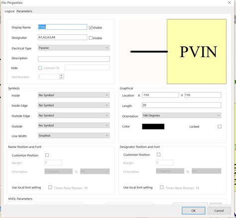 Pins In Schematic Component