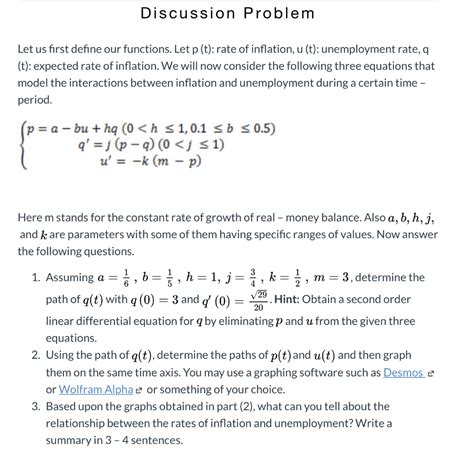 solved discussion problem let us first define our functions