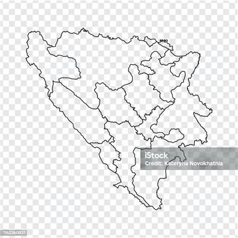 빈지도 보스니아 헤르체고비나 웹 사이트 디자인 로고 응용 프로그램 Ui에 대한 투명 배경에 지방 보스니아 헤르체고비나의 높은