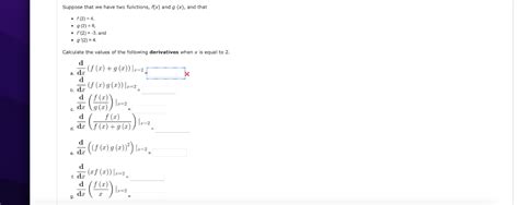 Solved Suppose That We Have Two Functions F X And G X Chegg Com