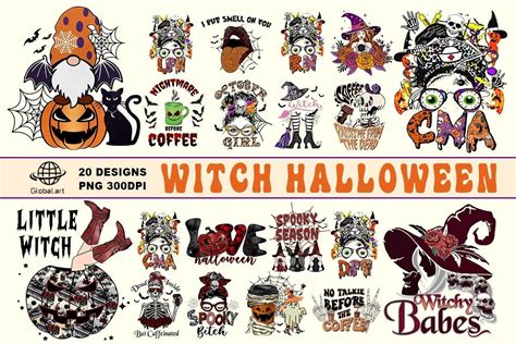Witch Halloween Png Sublimation Bundle Bundle · Creative Fabrica