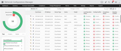 备份cisco交换机配置 Cisco配置备份工具 — Manageengine Network Configuration Manager