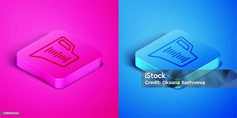 분홍색과 파란색 배경에 고립 된 건조하고 액체 음식 아이콘을 측정하는 등도 선 측정 컵 손잡이가 달린 플라스틱 졸업 비커 정사각형 버튼입니다 벡터 3차원 형태에 대한 스톡