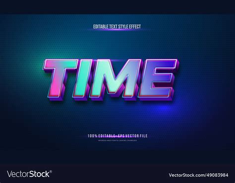 modern editable text style effect gradient color vector image