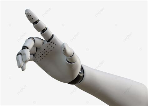 روبوت اليد يشير السبابة Fingerisolated اليد الروبوت الذراع لافتا تظهر