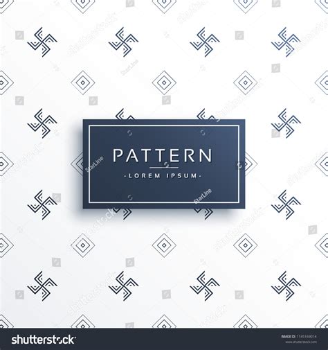 Swastik Symbol Minimal Pattern Background Stock Vector Royalty Free