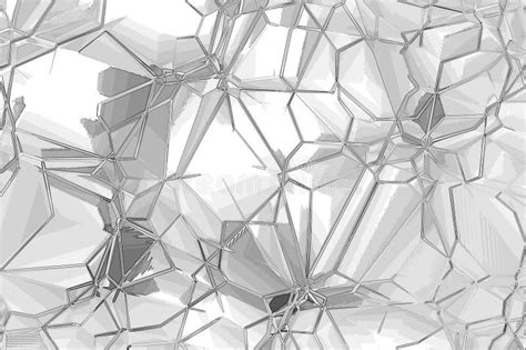 Abstract Geometric Pattern In Shades Of Gray Creating Dynamic Visual