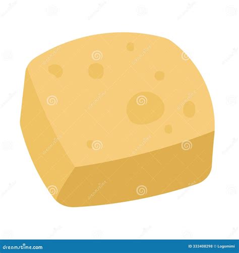 Tahu Kuning Vector Illustration Fresh Yellow Tofu Icon Clip Art Image Tahu Kuning Kediri Local