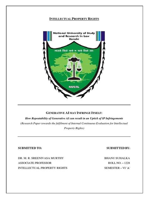 Ipr 1 1228 Pdf Copyright Infringement Artificial Intelligence