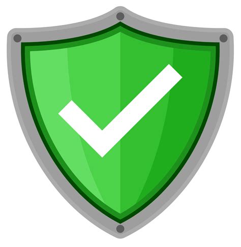 Check Mark Shield Icon Flat Design PNG
