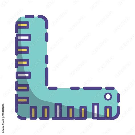 Icono De Escuadra Verde Pastel Colores Tiernos Regreso Al Colegio