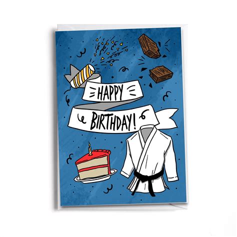 Martial Arts Birthday Card Happy Birthday For Karate Taekwondo And