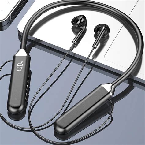 Tws 마그네틱 무선 헤드폰 넥밴드 블루투스 52 이어폰 헤드셋 스포츠 러닝 방수 이어버드 마이크 포함