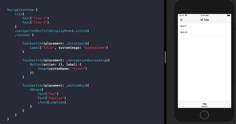 Ios Swiftuiios 14中的swiftui工具栏 Csdn博客