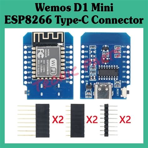 Jual Wemos D1 Type C Mini 4mb Ch340 Lua Wifi Iot Nodemcu Esp8266 Esp 12f Shopee Indonesia