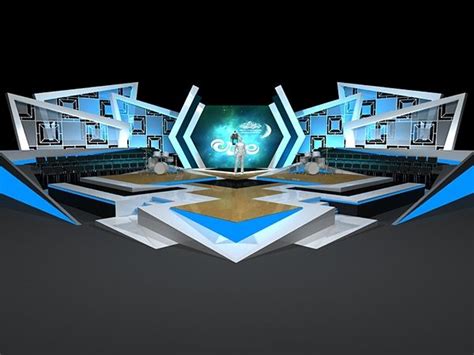 Futuristic Stage Set Design For Theater Performance