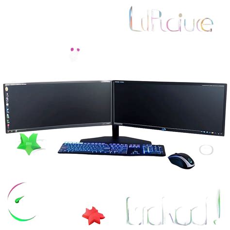 Download Dual Monitor Pc Setup Png 9