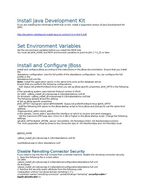 install java development kit disable remoting connector security pdf java virtual machine