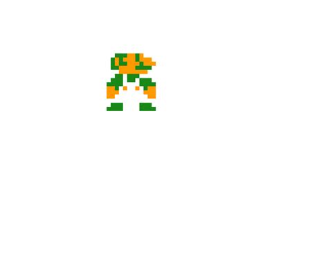 Luigi Smb1 Styled Pixel Art