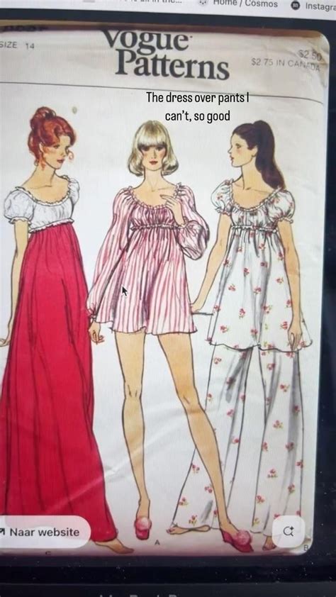 Vogue 8887 Vintage 70s Sewing Pattern Nightgown Empire Gown