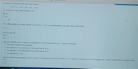Solved Consider The Following Function And Closed Chegg