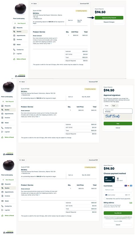 Deposits On Quotes Jobber Help Center