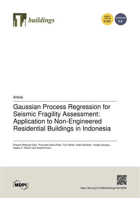 pdf gaussian process regression for seismic fragility assessment application to non