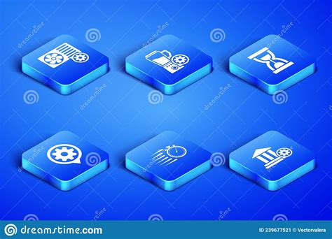 Set Bank Building Setting Air Conditioner Stopwatch Setting Blender With Bowl And Old