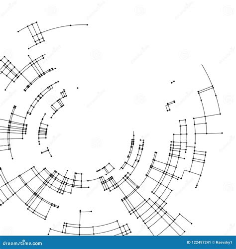 Connecting Lines And Dots On White Background Abstract Network