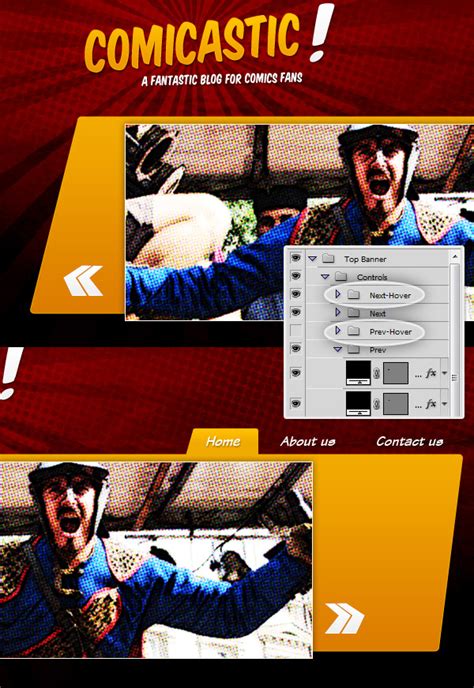 Create A Comic Book Themed Web Design Photoshop To Html Css Part 1 Envato Tuts