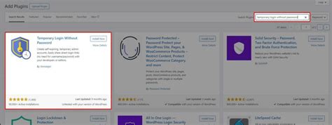 How To Install And Use The Temporary Login Without Password Plugin On A Wordpress Website