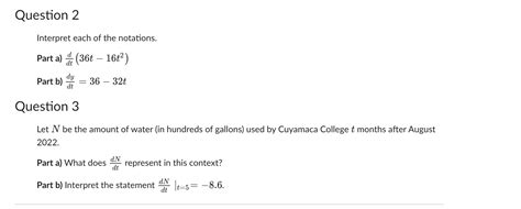 Solved Question Let N Be The Amount Of Water In Hundreds Chegg Com