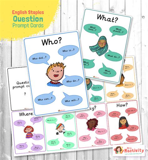 Ks1 Question Words Prompt Cards Story Writing Question Prompts
