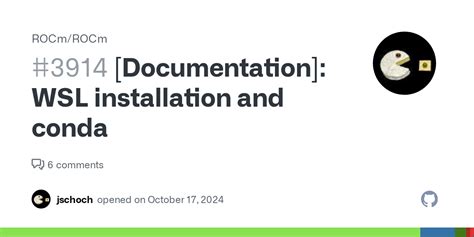 Documentation Wsl Installation And Conda · Issue 3914 · Rocmrocm