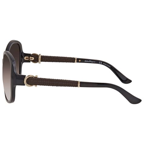 Ferragamo Salvatore Ferragamo Grey Gradient Butterfly Ladies Sunglasses
