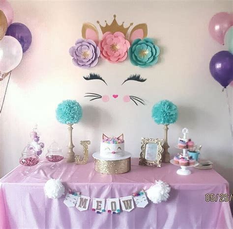 Kitty Party Fiesta De Gatos Decoraciones De Gatito Etsy España