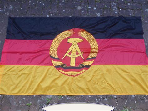 Ddr Nva Fahne Dienstfahne 200 X 120 Cm Polyester Kunstseide