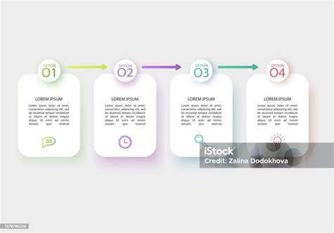 비즈니스 인포그래픽 템플릿입니다 숫자 4 옵션 또는 단계 벡터 형식의 템플릿 디자인으로 디자인 3차원 형태에 대한 스톡 벡터 아트 및 기타 이미지 Istock