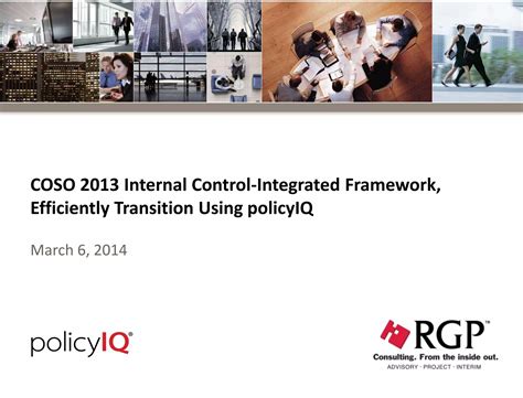 Policyiq For Coso 2013 Internal Control Integrated Framework Ppt