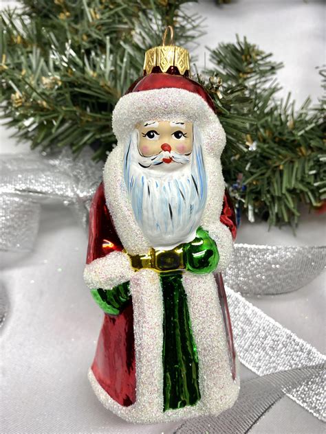 ᐉ Прикраса на ялинку скляна Миколай 13х6 5 см F М • Краща ціна в Києві Україні • Купити в