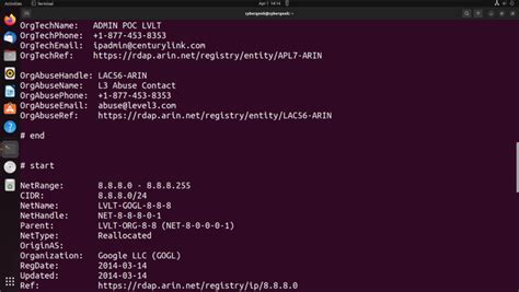 How To Use The Whois Command On Ubuntu Linux Geeksforgeeks