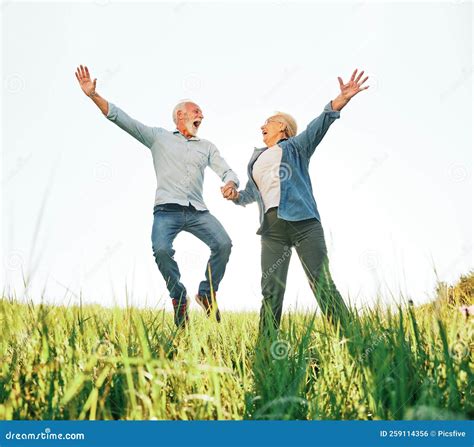 Woman Man Outdoor Senior Couple Happy Lifestyle Retirement Together