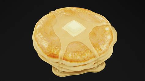 Pancake With Honey 3d Model By Thedazking