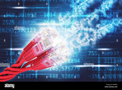 Set Of Computer Cables Stock Photo Alamy