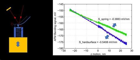 Calibration Of The Cantilevers Spring Constant Shown As A The Download Scientific Diagram