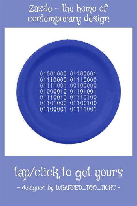 Happy Birthday Binary Code Your Colors Paper Plates Zazzle Computer Geek Ts Binary Code