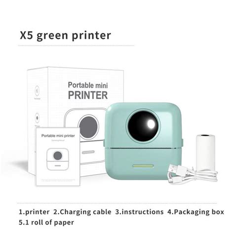 Мини принтер маленький портативный изображение этикетки в кармане термопринтер Bluetooth