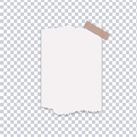 찢어진 종이가 투명 배경에 붙어 있습니다 프리미엄 Psd 파일